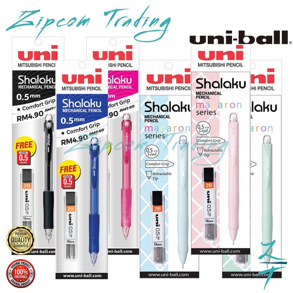 Uni Shalaku Mechanical Pencil 0.5mm With Free Pencil Leads (M5-100A ...