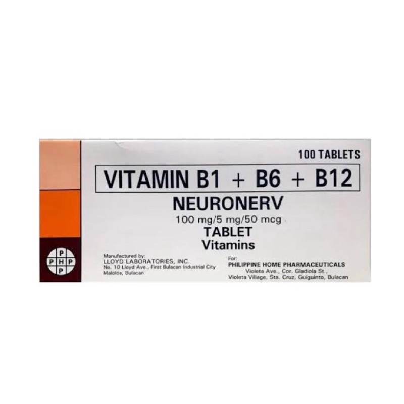 Vitamin B Complex Neuronerv Tablet 100s | Shopee Philippines