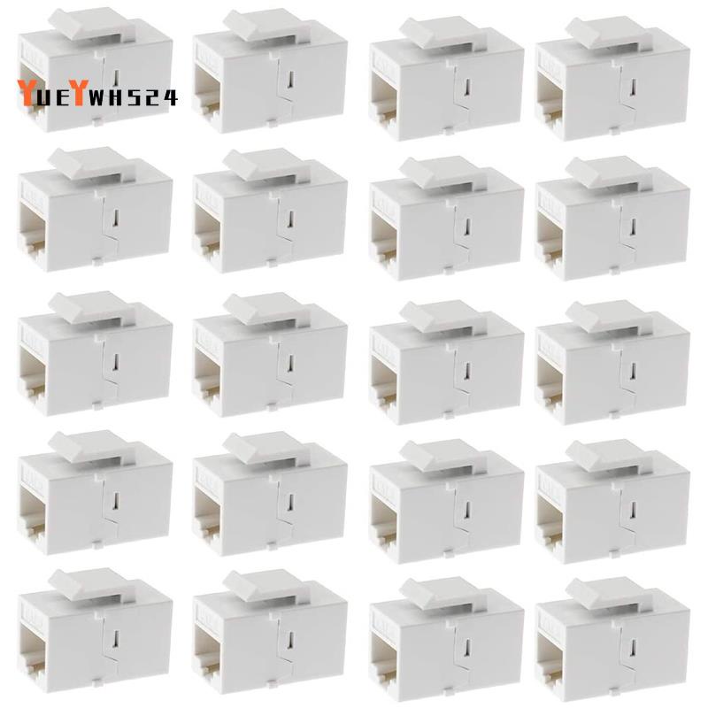 Ethernet Keystone Coupler, 20Pack Cat6 RJ45 Keystone Jack Inline Female ...