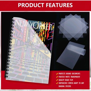 PVC Binding Cover 200micron short / a4 / long (100/pck) || PP Frosted ...