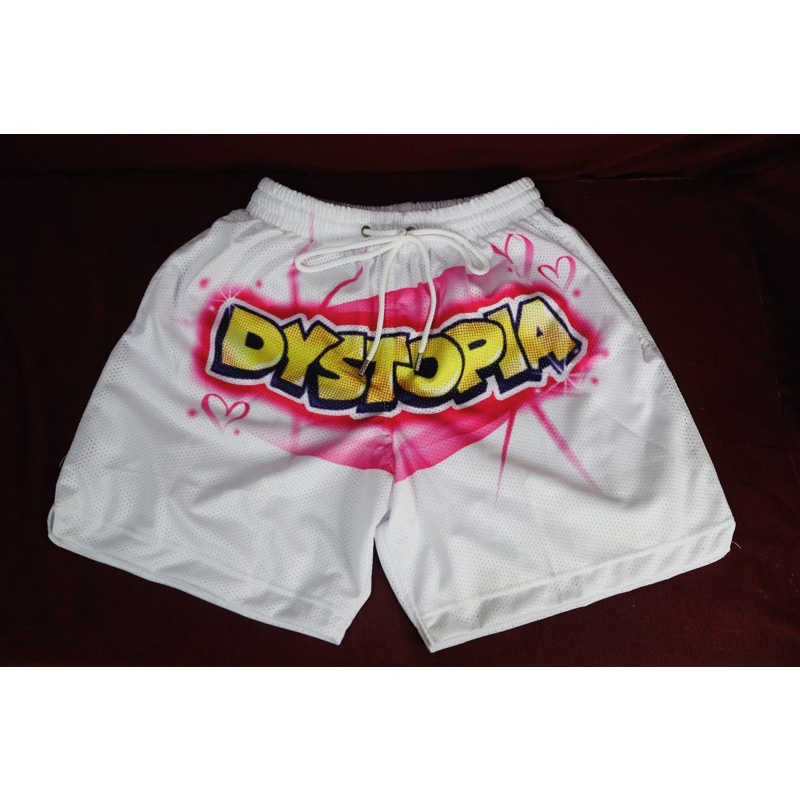 Dystopia® Mesh Short “Bling Brush” Pearl White | Shopee Philippines