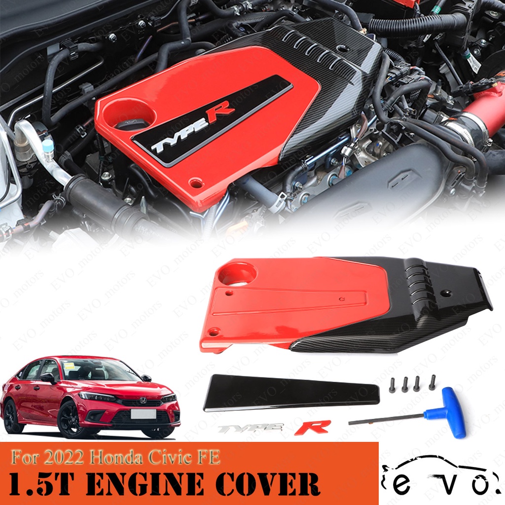 For 2022 Honda Civic FE Engine Cover 11th Civic 1.5T Turbo Engine Cover ...
