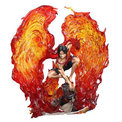 Hey Anime-One Piece Ace Rise from the ashes figures with remote Light ...