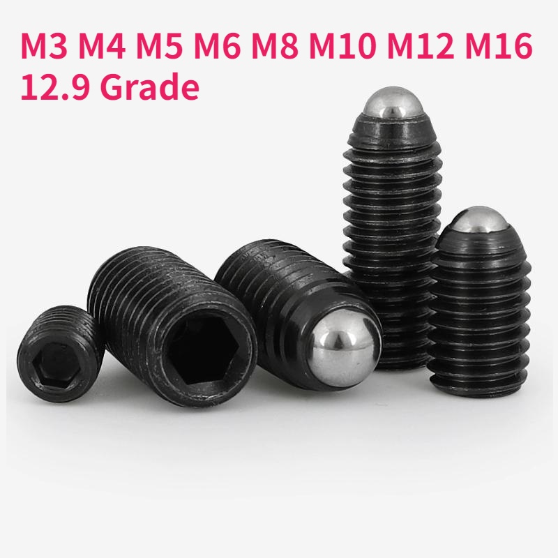 M3 M4 M5 M6 M8 M10 M12 M16 12.9 Grade Hex Hexagon Socket Allen Spring Ball Plunger Grub Point ...