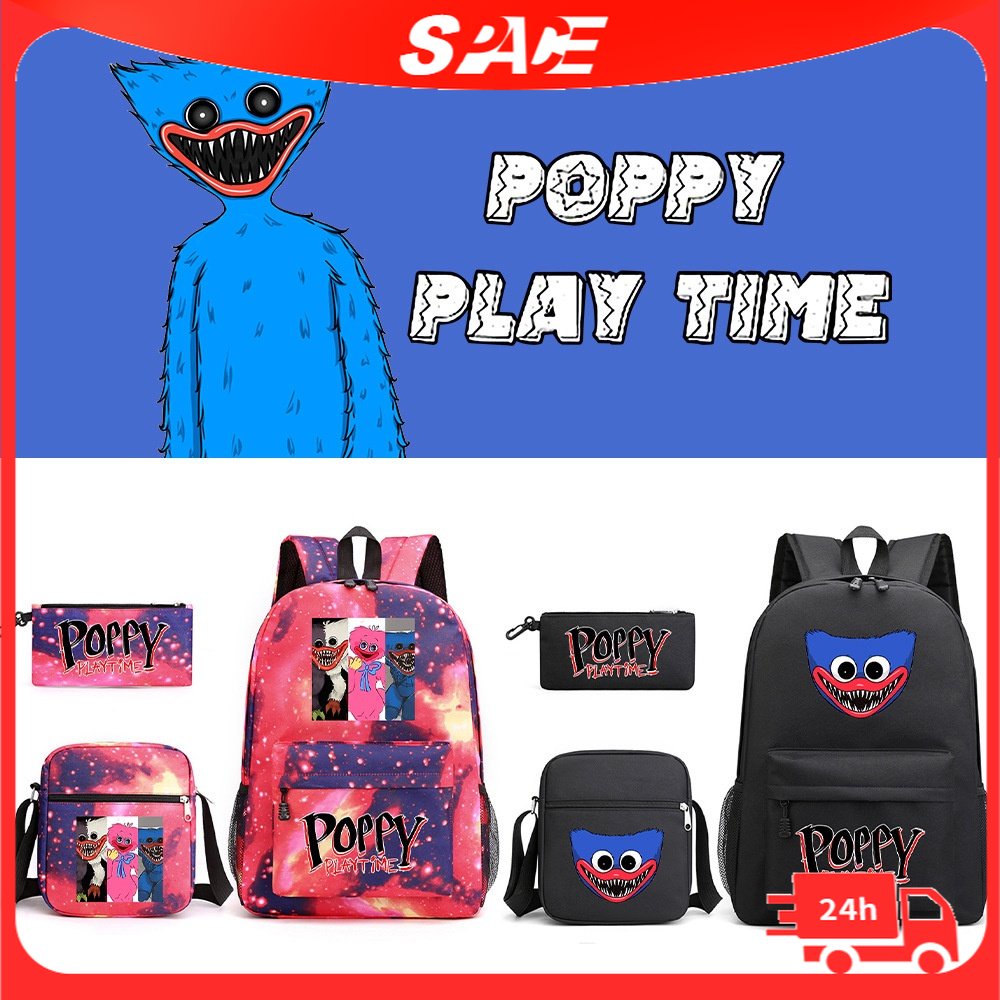 [Ready Stock] poppy playtime Backpack Three-Piece Printed Large ...