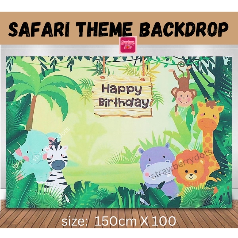 Safari Theme Backdrop Safari Theme Background Safari Birthday Backdrop ...