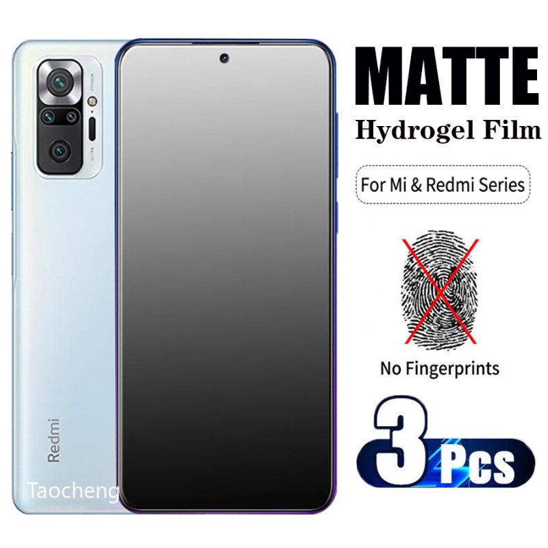 No Fingerprint Matte Tempered Glass For Xiaomi Redmi Note 10 S Note10 ...