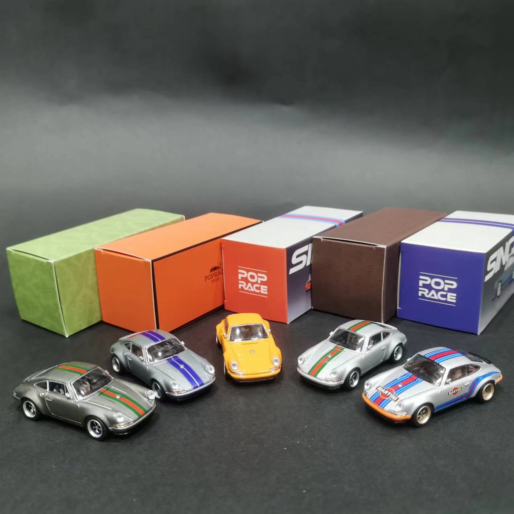 POPRace 1/64 Model Car Porsche Singer 911 964 Alloy Die-cast Martini ...