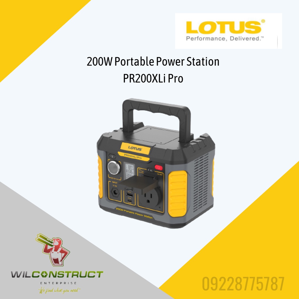 LOTUS PORTABLE POWER STATION 200WATTS PR200XLi Pro | Shopee Philippines