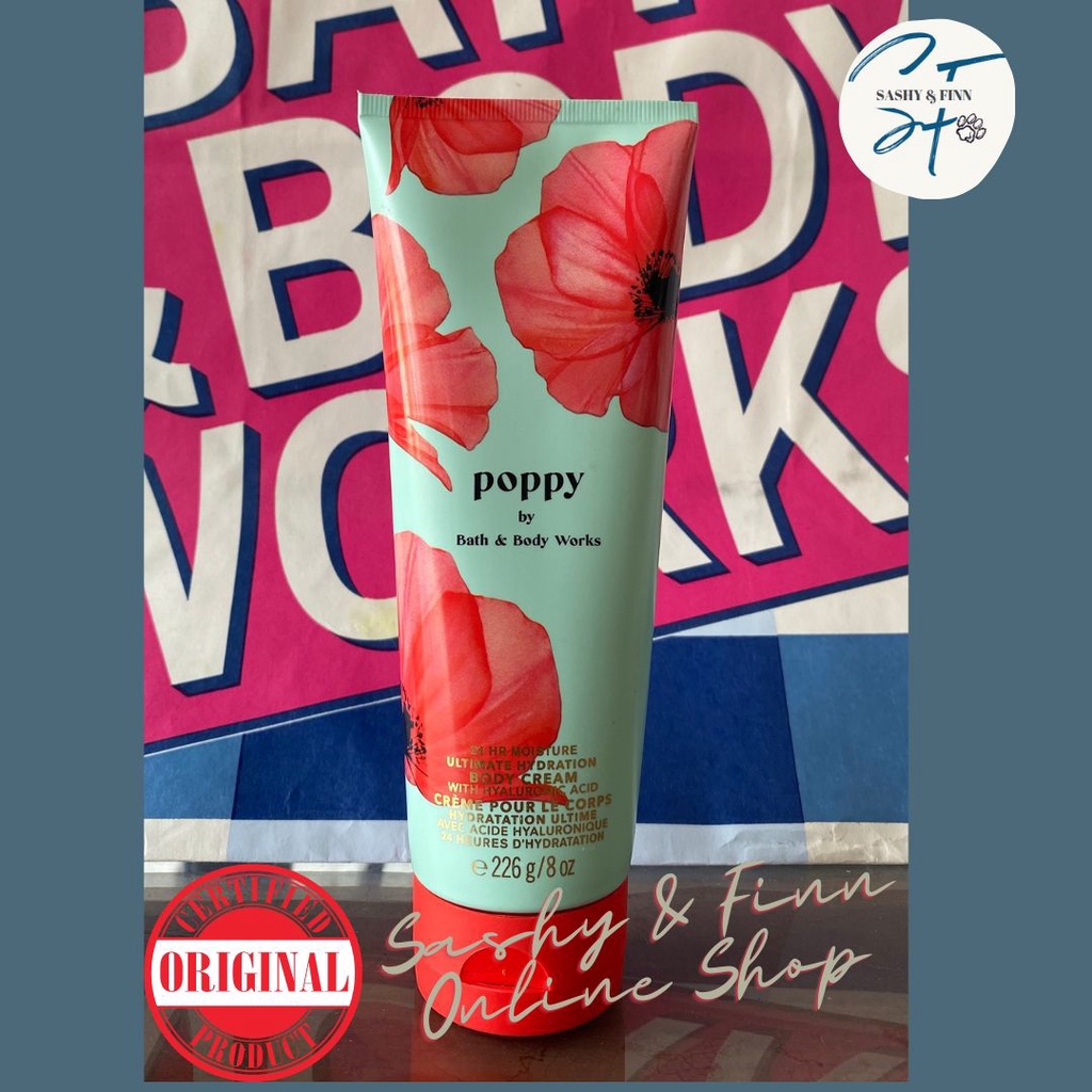 Bath and Body Works - Body Cream - POPPY (226g) | Shopee Philippines