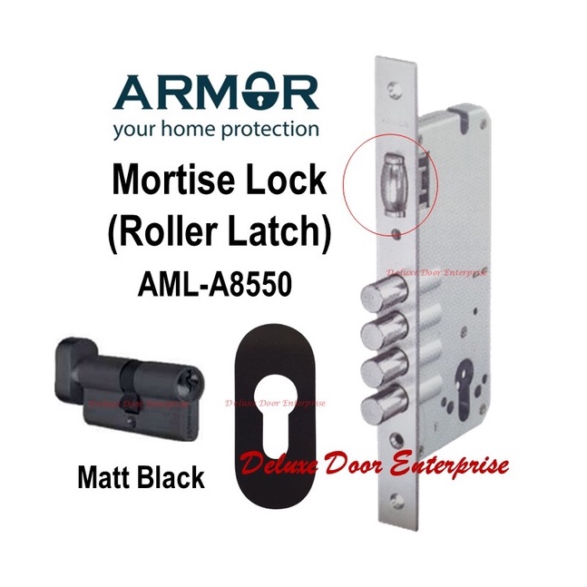 Armor 4 Bolts Mortise Lock Roller Latch (Oval)/ Mortise Lock / Roller ...
