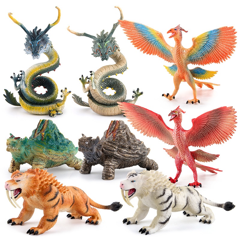 Simulation Ancient Four Mythical Beasts Model Ornaments Auspicious ...