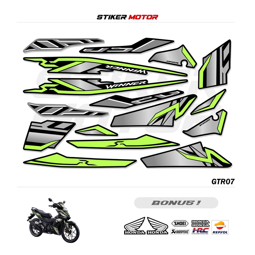 GTR07 STRIPING STICKER HONDA SUPRA GTR 150 RS 150R WINNER V1 VARIATION ...