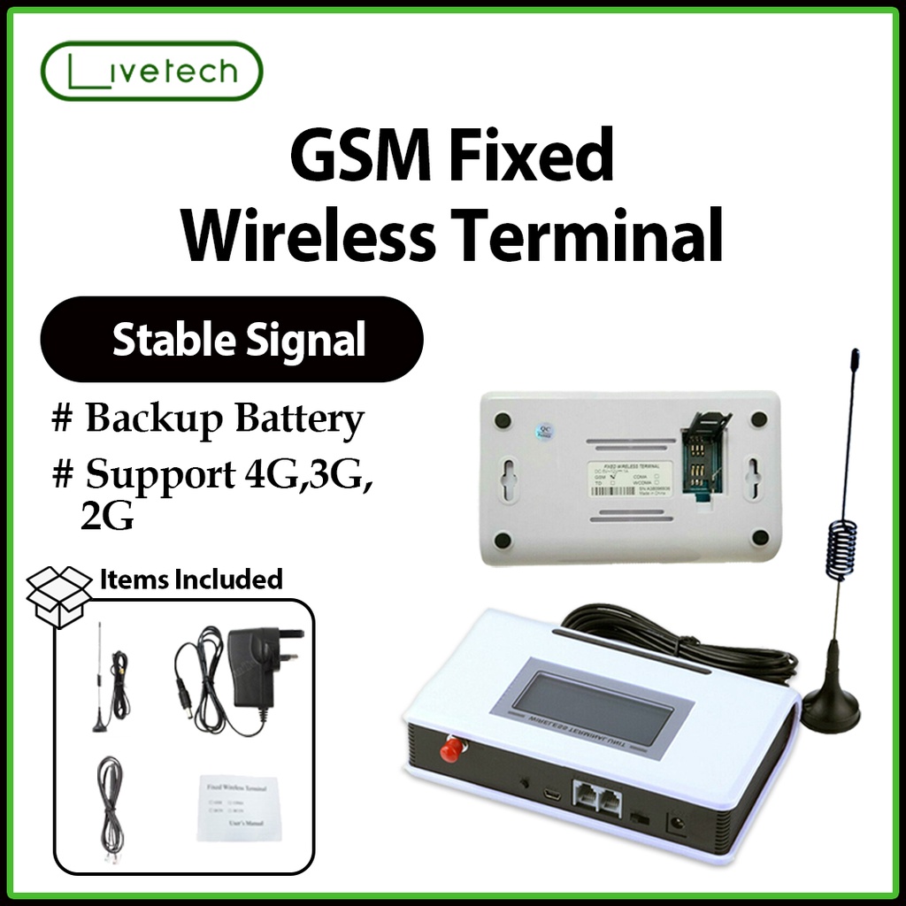 LiveTech GSM Fixed Wireless Terminal Router 850/900/1800/1900mhz LCD ...