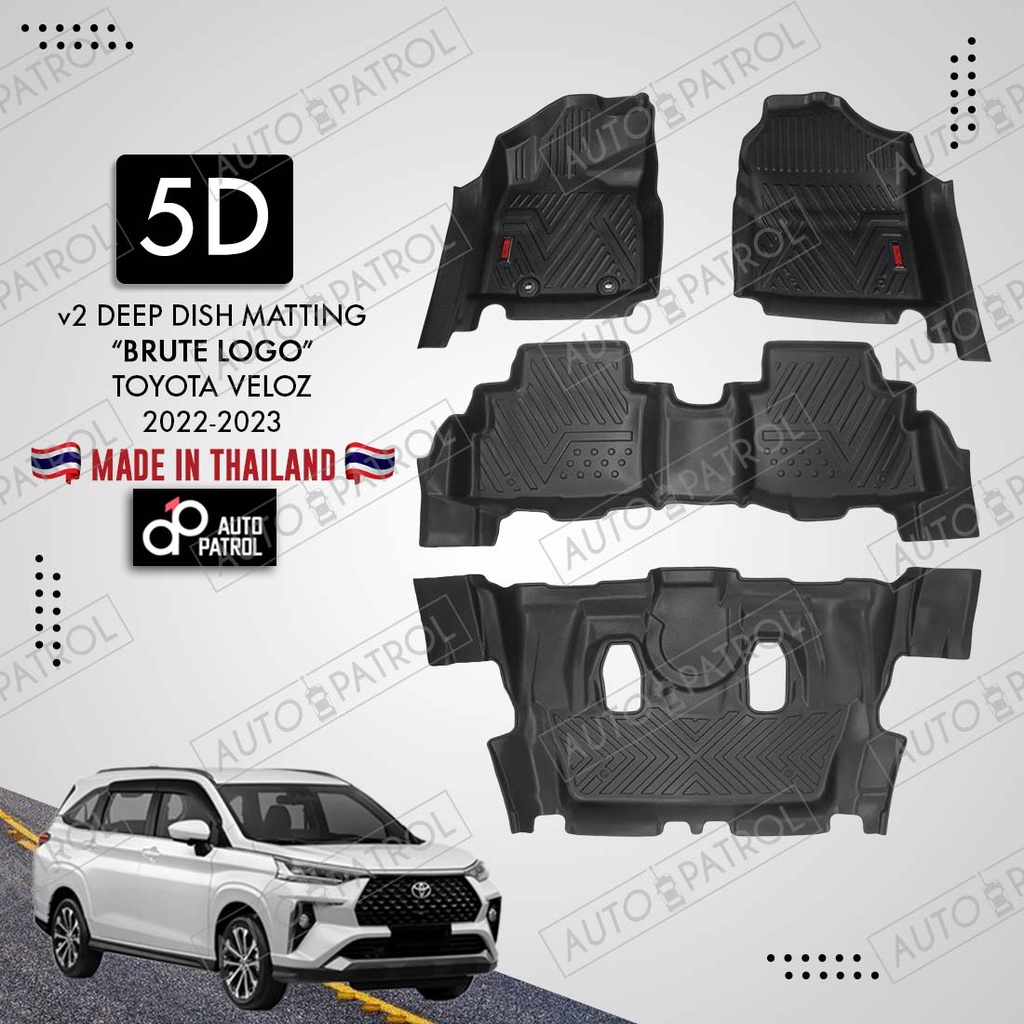 Toyota Veloz 2022-2023 5D v2 with "BRUTE" LOGO Deep Dish Matting (Made ...