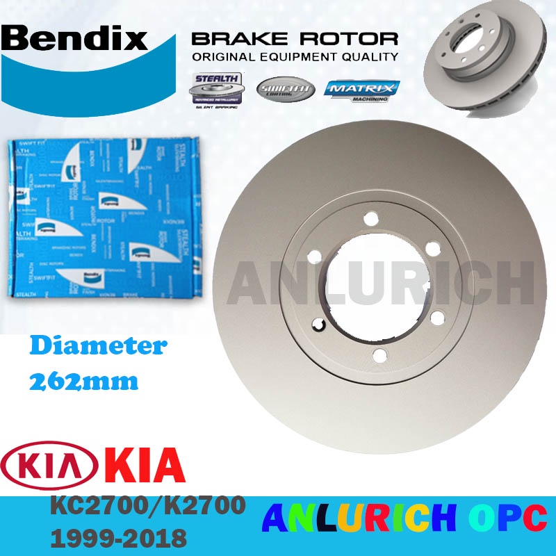 BENDIX Rotor Disc FRONT Kia KC2700/K2700 1999-2018 Part no. BR9251 ...