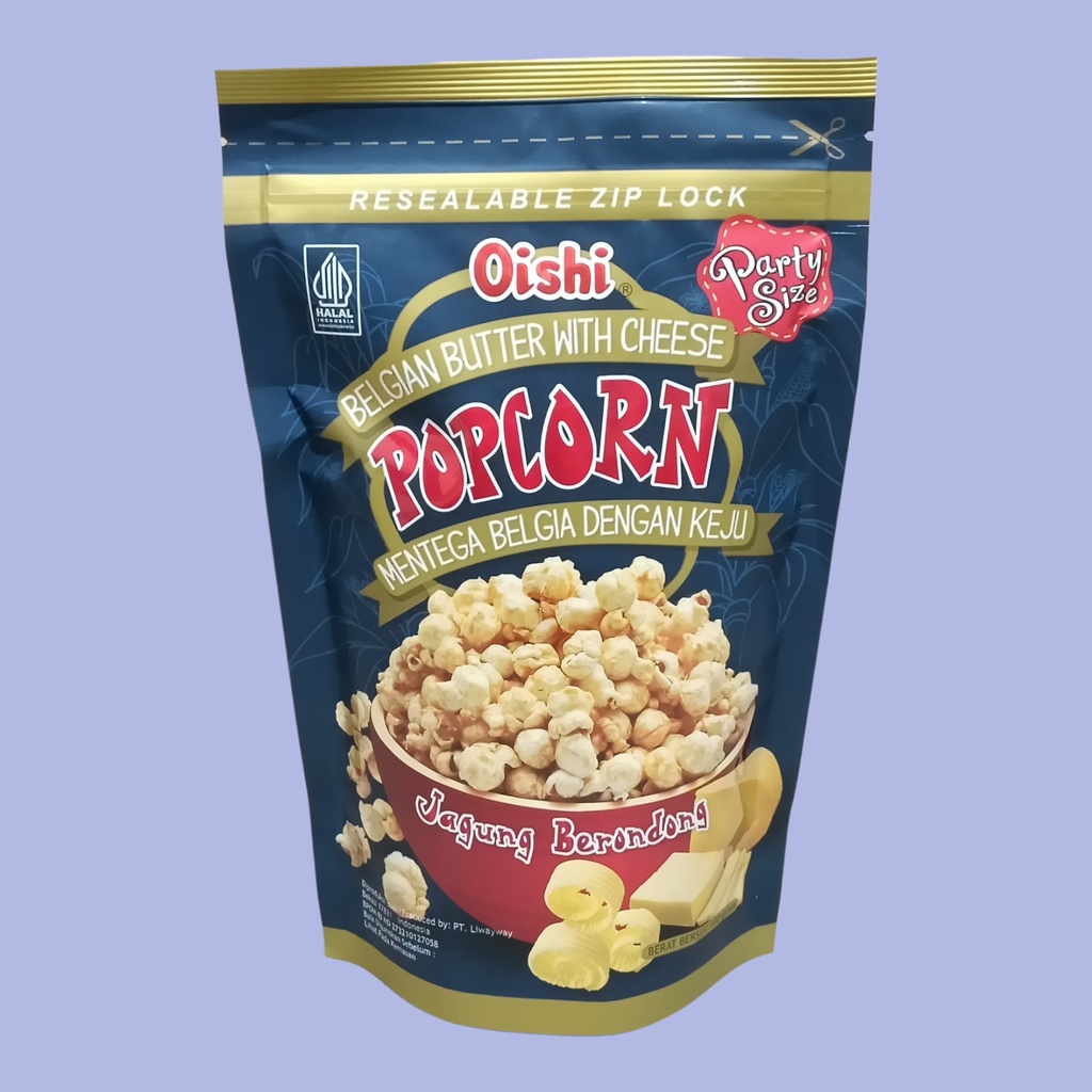 Oishi Popcorn Belgian Butter With Cheese Snack [100g] | Shopee Philippines