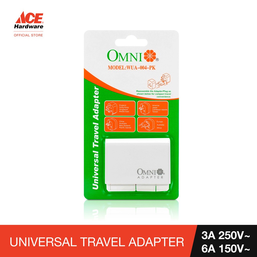 OMNI Universal Travel Adapter WUA-004PK | Shopee Philippines