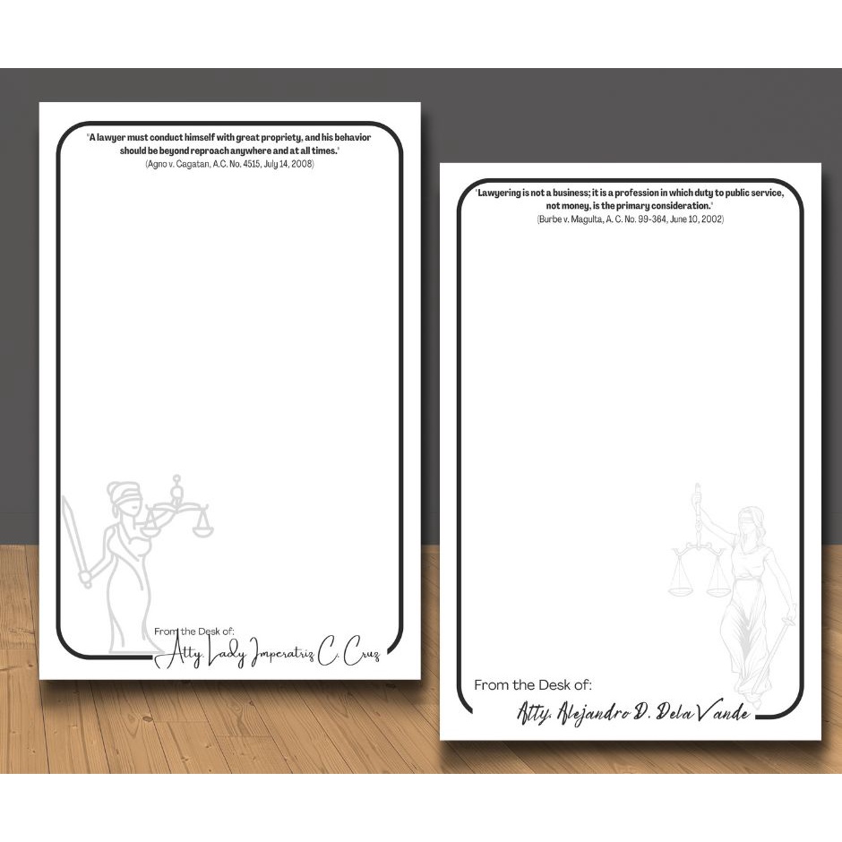 Professional Notepad for Lawyer Gift Attorney Gift Personalized Notepad ...