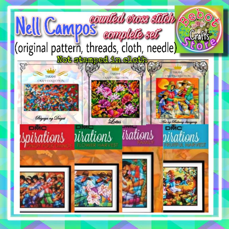 Nell Campos Cross Stitch / Complete Set Original Pattern / designs at ...