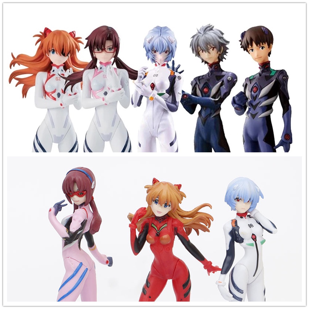Neon Genesis EVA Evangelion PVC Figures Mari Shinji Rei Asuka Action ...