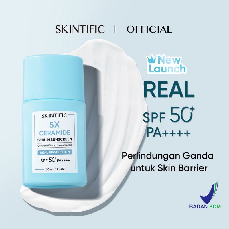 Skintific 5X Ceramide Serum Sunscreen // Ultra Light Serum SPF50 PA++++ (30ml) | Shopee Philippines