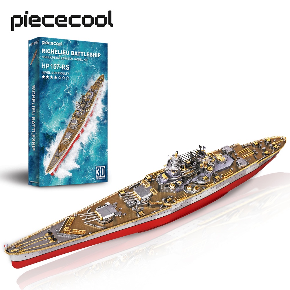 Piececool 3D Metal Puzzles for Teens DIY Battleship Model Kit Warship ...