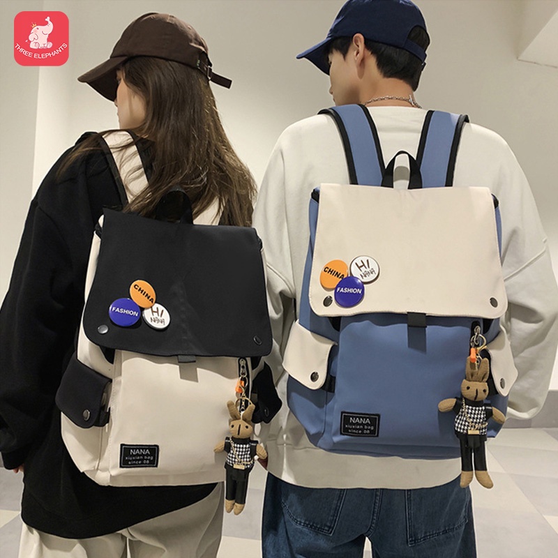 2024 New school bag Large-capacity Korean fashion pure durable ...