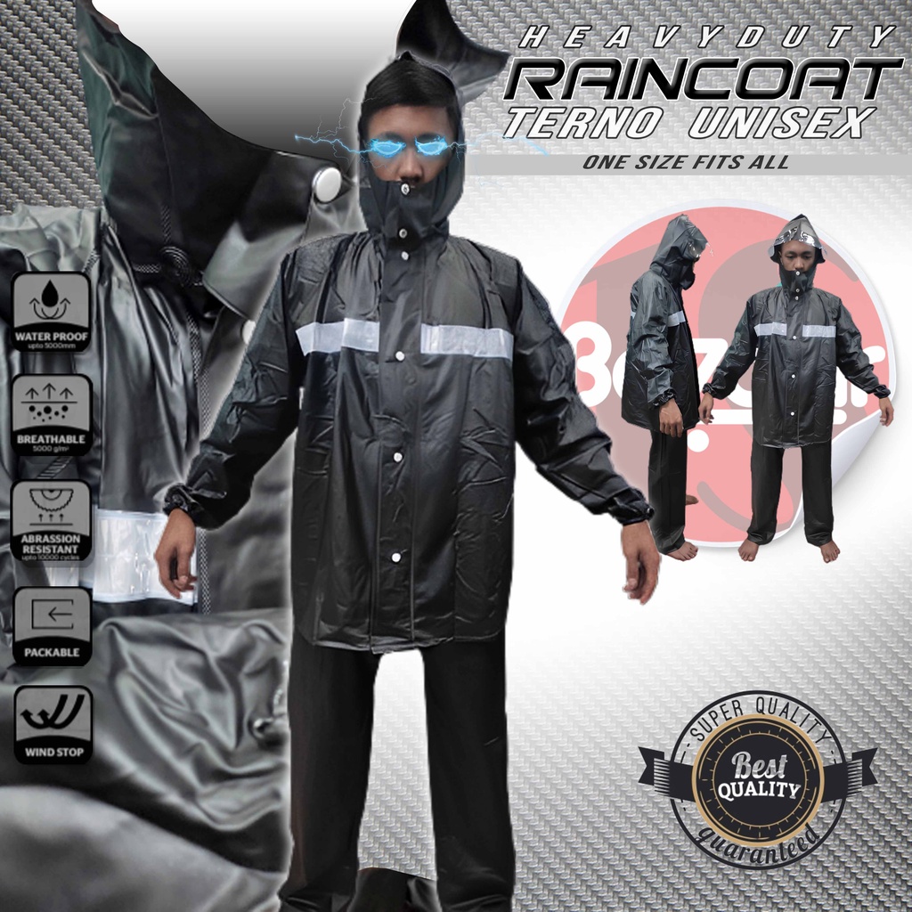 Titanium raincoat rubberized vulcanized makapal kapote popular rain ...