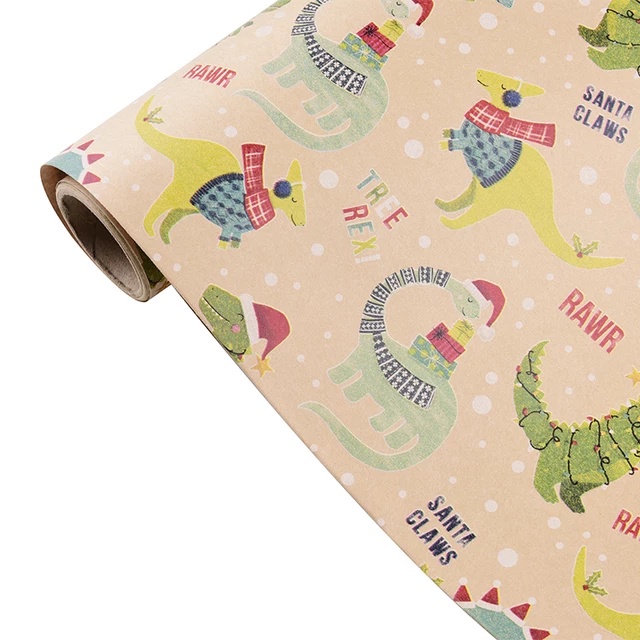 EcoFriendlyStuffs Continuous Roll Kraft Gift Wrapper for Christmas ...