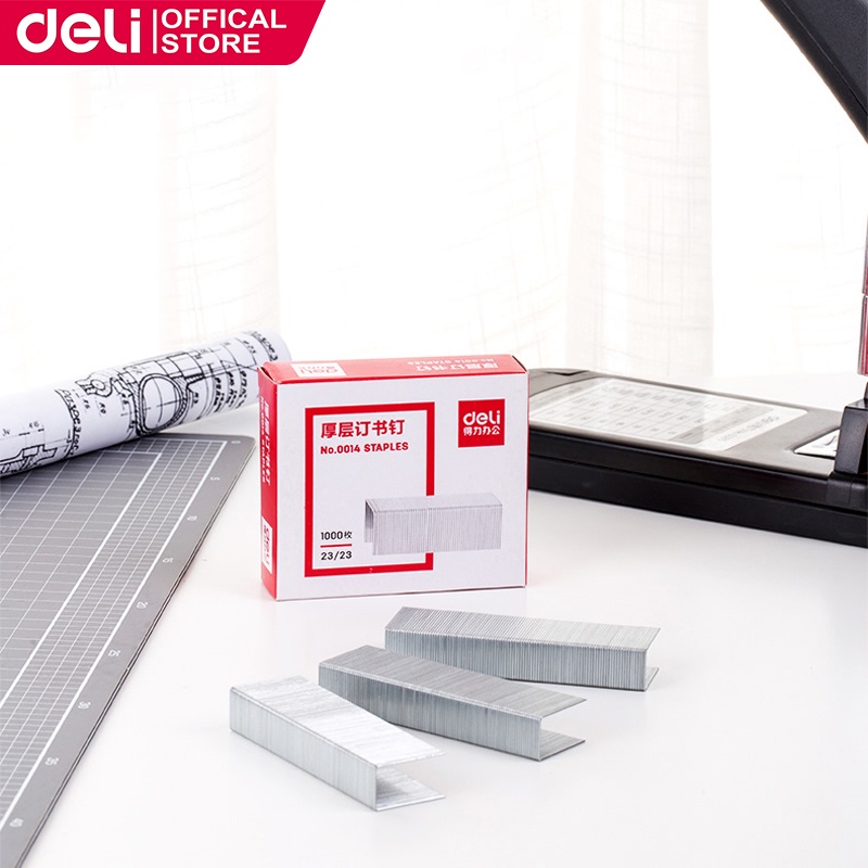 Deli E0014 Staple Wire 23/23 Staples 1000/Box Stationery School Office ...