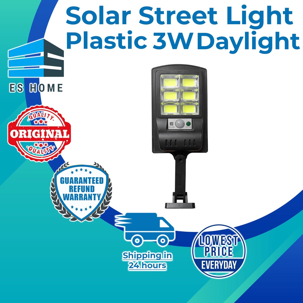 Brightex Solar Street Light Plastic 3W Daylight | Shopee Philippines