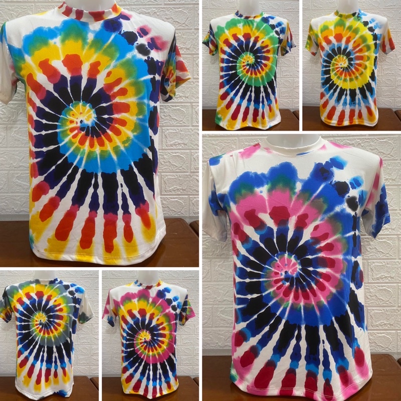TIEDYE MOONLIGHT DESIGN T-SHIRT (FREE SIZE LARGE) | Shopee Philippines