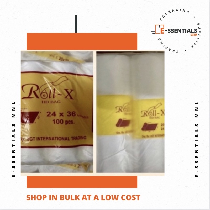 SULIT PACK- (100 pcs / 1 pack) 24x36 ROLL-X Clear Plastic Roll Bags COD ...