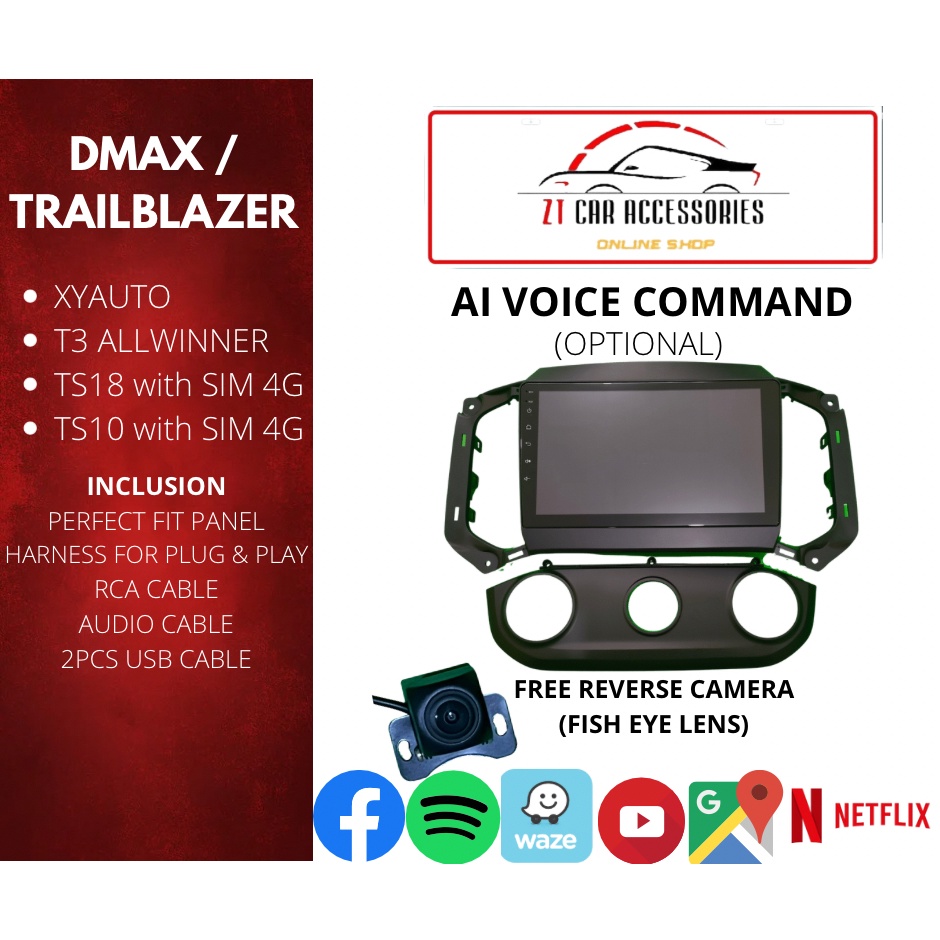 ISUZU DMAX / CHEVROLET TRAILBLAZER 9INCH QCY ANDROID HEAD UNIT | Shopee ...