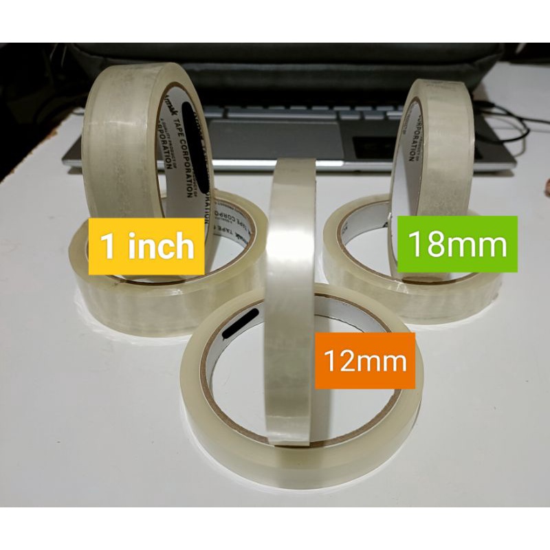 Mini Clear Tape (1inch/18mm/12mm) 50 yards | Shopee Philippines