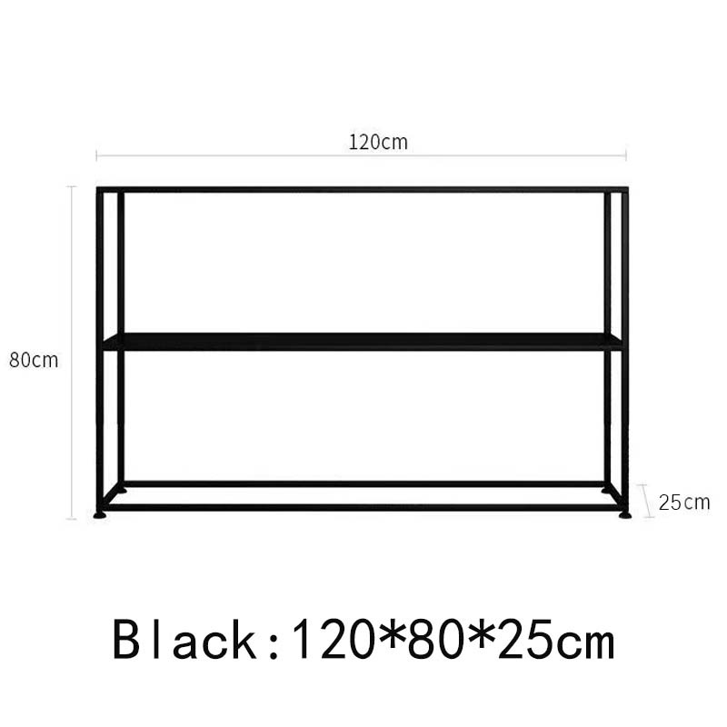 Nordic Console Table Porch Shelf Metal Display Table 2 Layer Sofa Entry ...