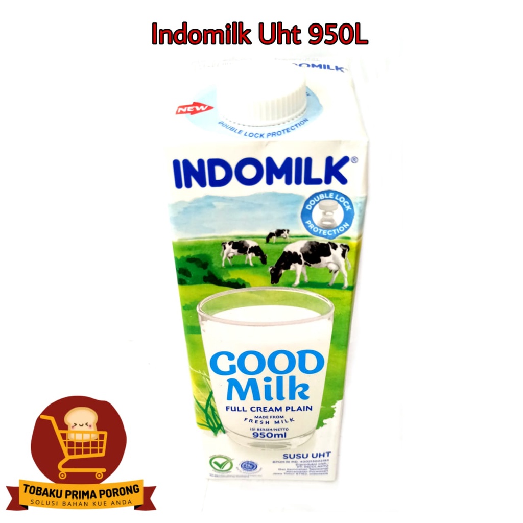 Indomilk Full Cream Plain 950 ML- UHT Milk - Fresh Milk - Fresh Milk - Halal MUI & BPOM | Shopee ...