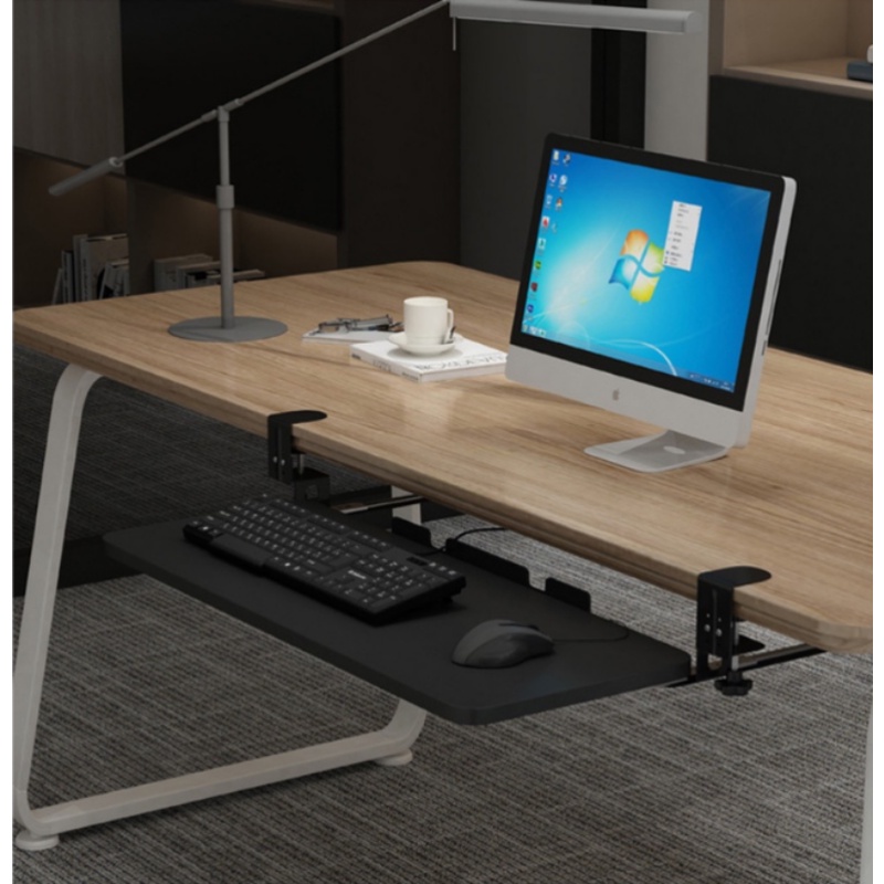 【Local Shipment】Punch-Free Sliding Rail Keyboard Rack keyboard tray ...