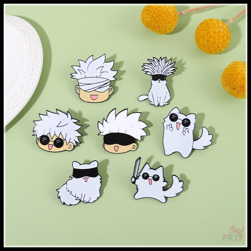 Jujutsu Kaisen - Funny Gojo Satoru Brooches ★ 1Pc Anime Cute Cats ...
