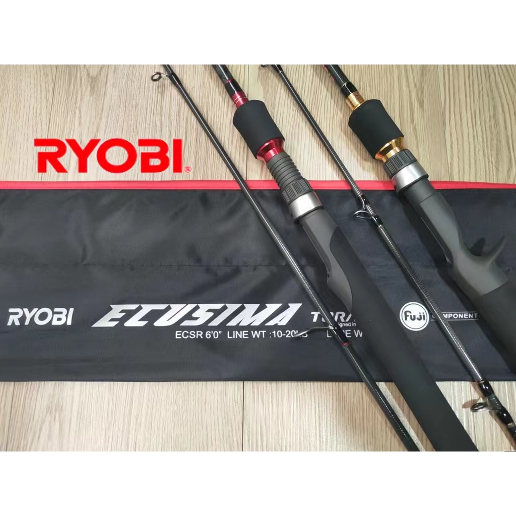 RYOBI ECUSIMA SPINNING / BAITCASTING ( BC ) FISHING ROD | Shopee ...