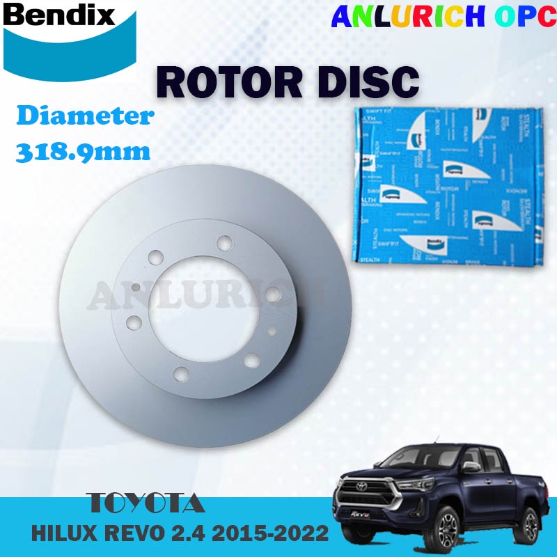 BENDIX ROTOR DISC FRONT HILUX CONQUEST 2GD / 1GD 2016-2024 BR2716 43512 ...