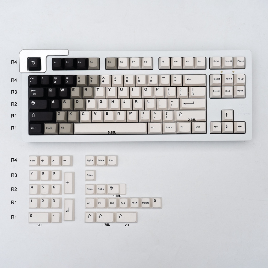 Cherry Profile Two color gradient keycaps Double Shot English Custom ...