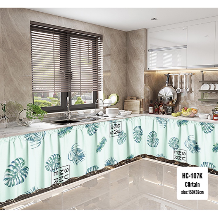 2022 New Lababo Kitchen Curtain sink panlababo Half Curtain 150*70cm ...