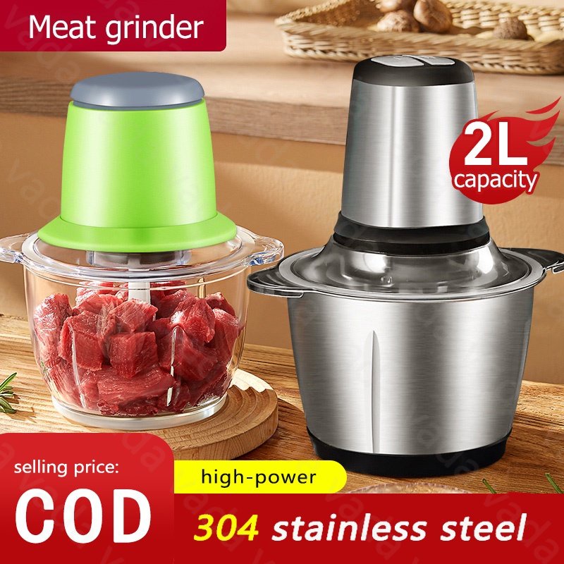 Kitchen mincer Stainless steel Electric Meat Mincer 2L capacity blade ...