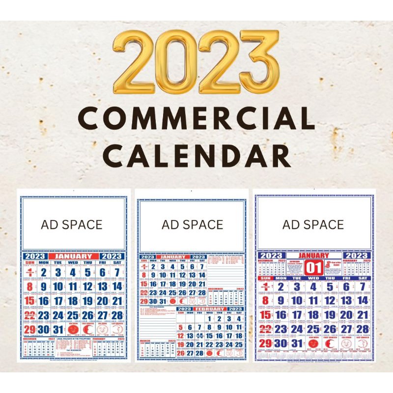 2023 Customized Commercial Calendar | Shopee Philippines