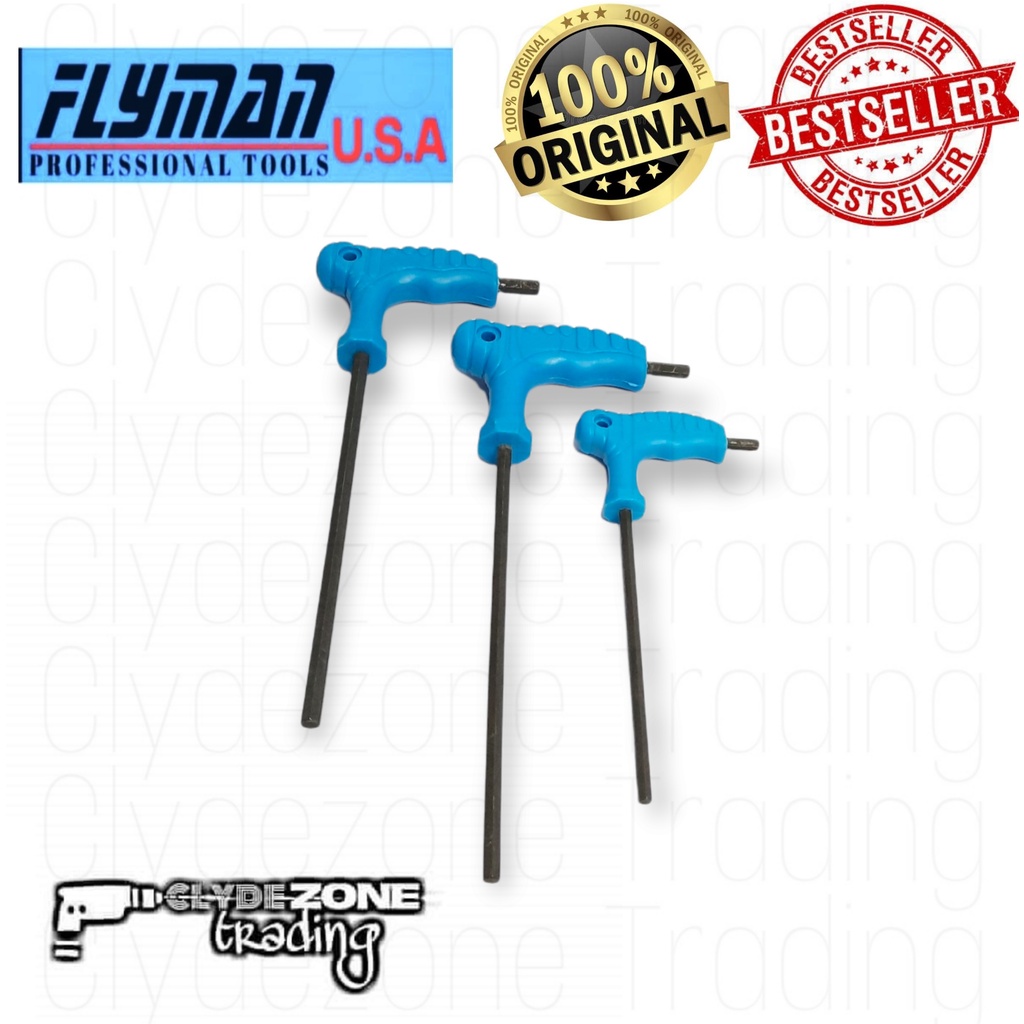 FLYMAN ORIGINAL L-Grip Allen Wrench Set Hex Keys 3 Pcs. 4, 5, 6mm ...