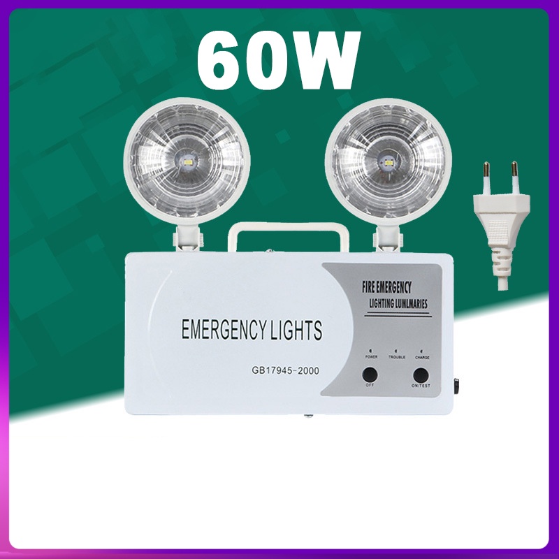 5000mAh Rechargeable Twinhead Emergency Lamp | Shopee Philippines