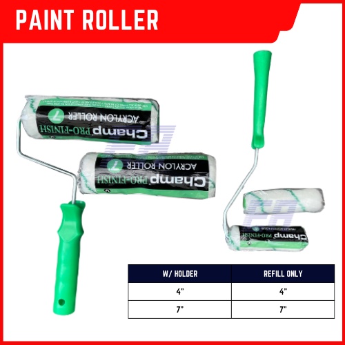 CHAMP PAINT ROLLER (with Handle or Refill only) | Shopee Philippines