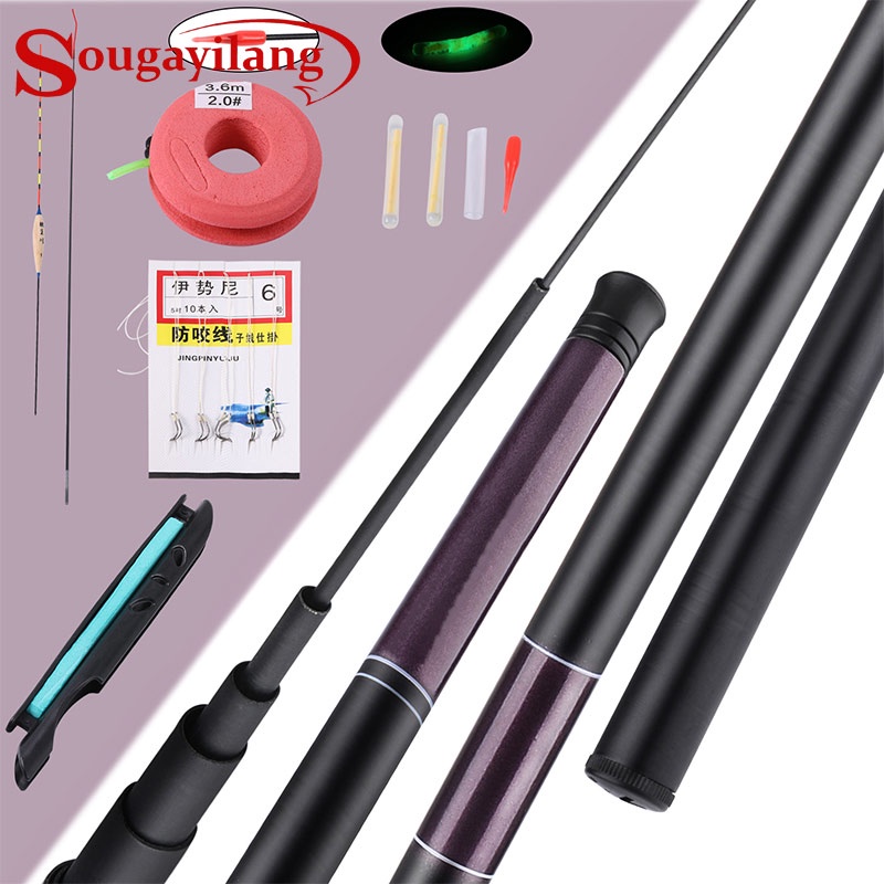 Sougayilang Fishing Rod Carbon Telescopic Fishing Rod Ultralight UL ...